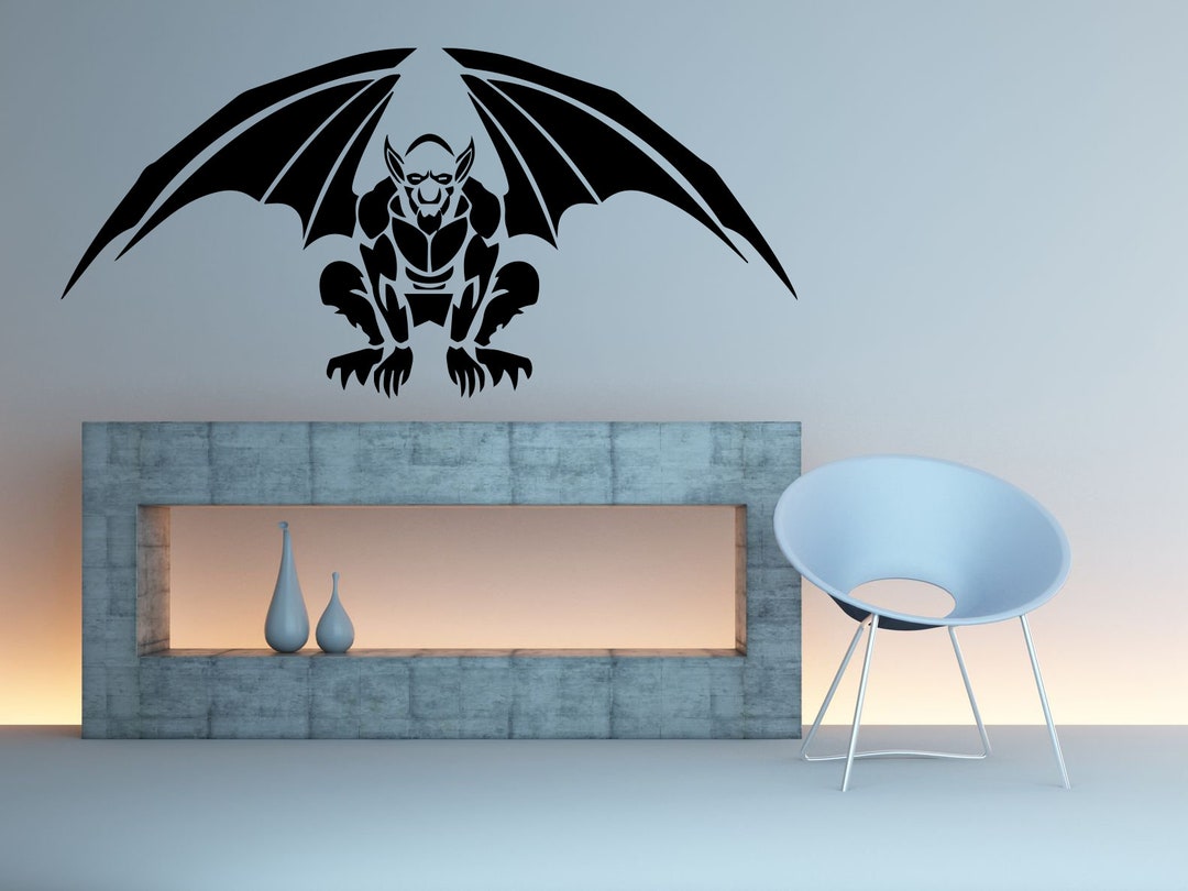 Gargoyle Demon Devil Halloween Wall Sticker Vinyl Car Decal Mural Art ...