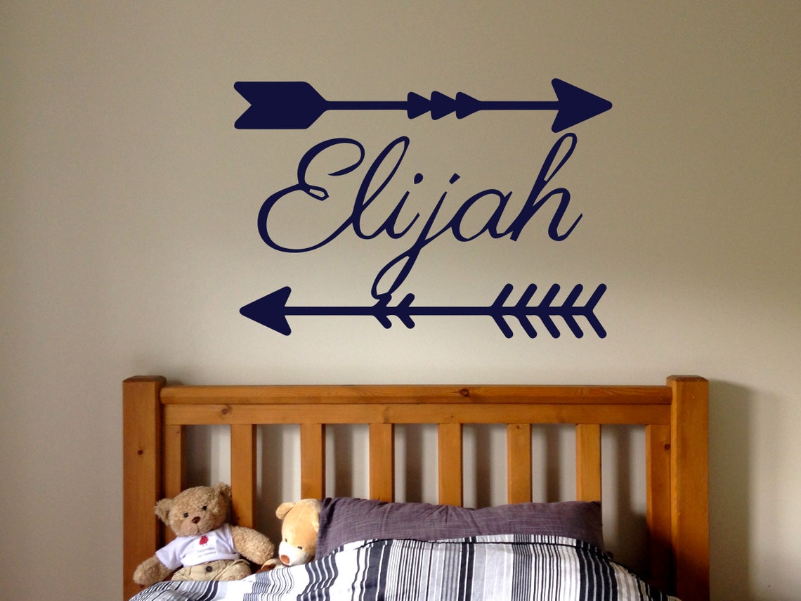 Elijah Boy Name Arrows Wall Sign Nursery Decoration Kids Room | Etsy