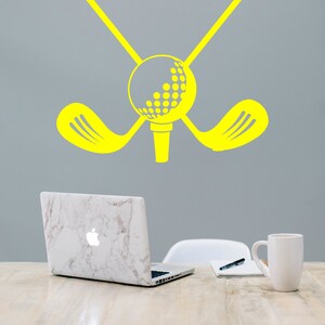 Golf Ball Large Wall Vinyl Emblem Sport Lover Gift Game Club Sign Wall ...