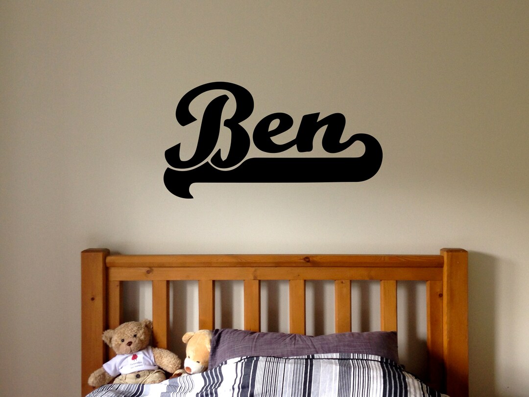 Ben Boy Name Nursery Kids Room Wall Sticker Vinyl Decal Mural Art Decor ...