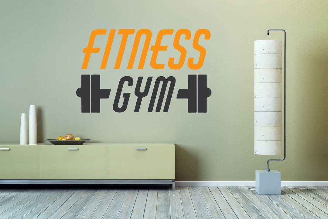 Gym Fitness Sport Workout Logo Sign Emblem Car Wall Sticker - Etsy
