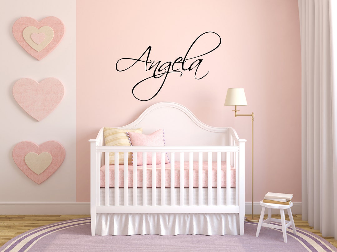 Angela Girl Name Nursery Kids Room Wall Sticker Vinyl Decal Mural Art ...