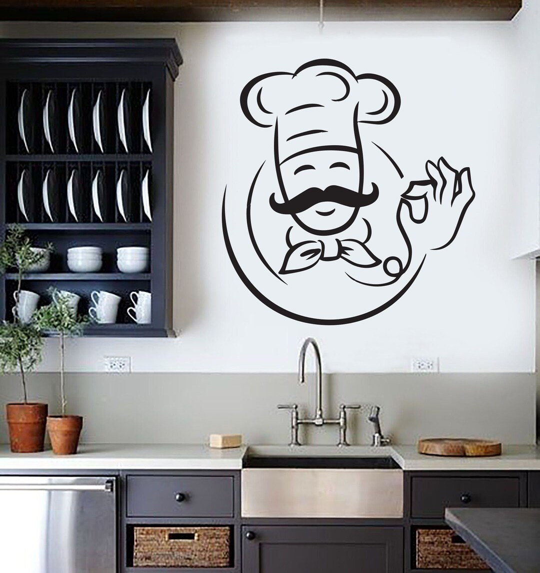 Cook Chef Logo Restaurant Food Wall Sticker Car Vinyl Decal Mural Art ...