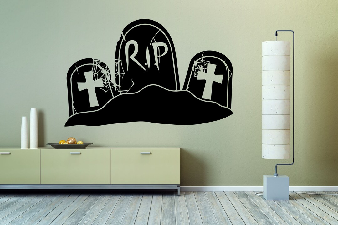 Spooky Grave Wall Decal Halloween Party Wall Sticker Removable Modern ...
