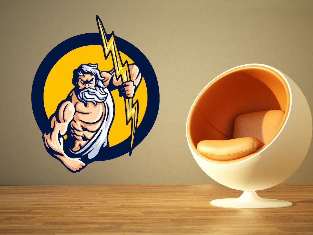 Zeus God Greek Mythology Car Wall Sticker Vinyl Decal Mural Art Decor ...