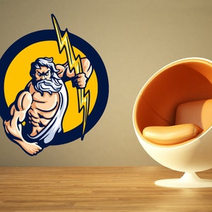 Zeus God Greek Mythology Car Wall Sticker Vinyl Decal Mural Art Decor ...