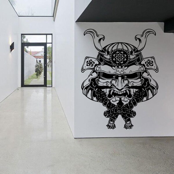 Samurai Helmet Car Decal - Etsy