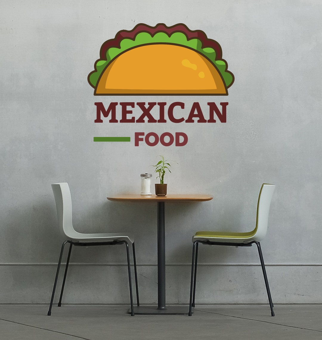 Mexican Fast Food Taco Restaurant Logo Emblem Sign Car Wall Sticker ...