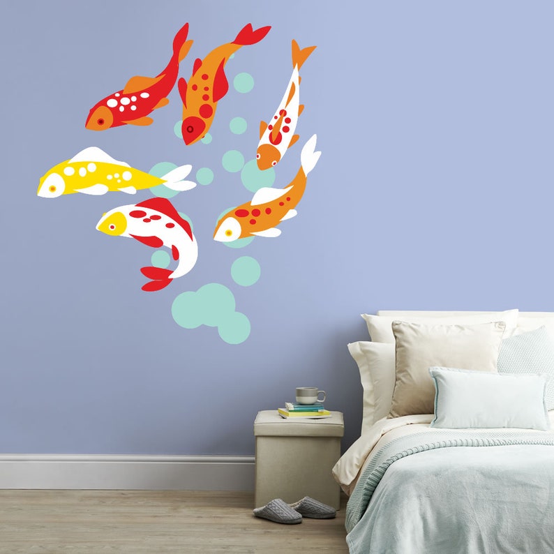 Koi Carp Fish Car Wall Sticker Vinyl Decal Mural Art Decor - Etsy