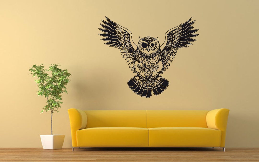 Owl Bird Night Animal Wall Sticker Vinyl Decal Mural Art Decor EH115 - Etsy
