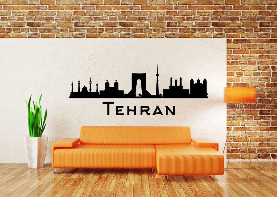 Tehran Iran City Skyline Travel Wall Sticker Vinyl Decal Mural Art ...