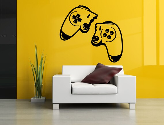 Video Game Gamer Play Controller Joystick Wall Sticker Vinyl | Etsy