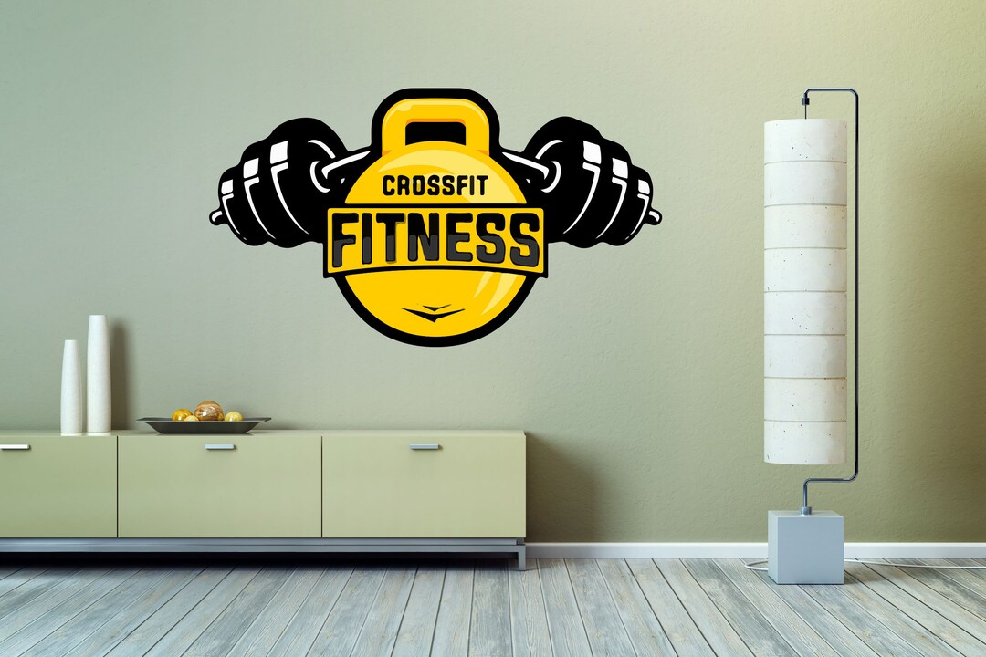 Crossfit Gym Fitness Sport Workout Logo Sign Emblem Car Wall Sticker ...