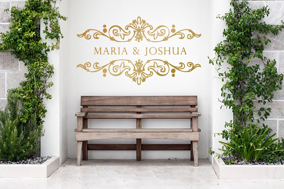 Wedding Custom Names Floor Cling Wall Sticker Vinyl Decal - Etsy