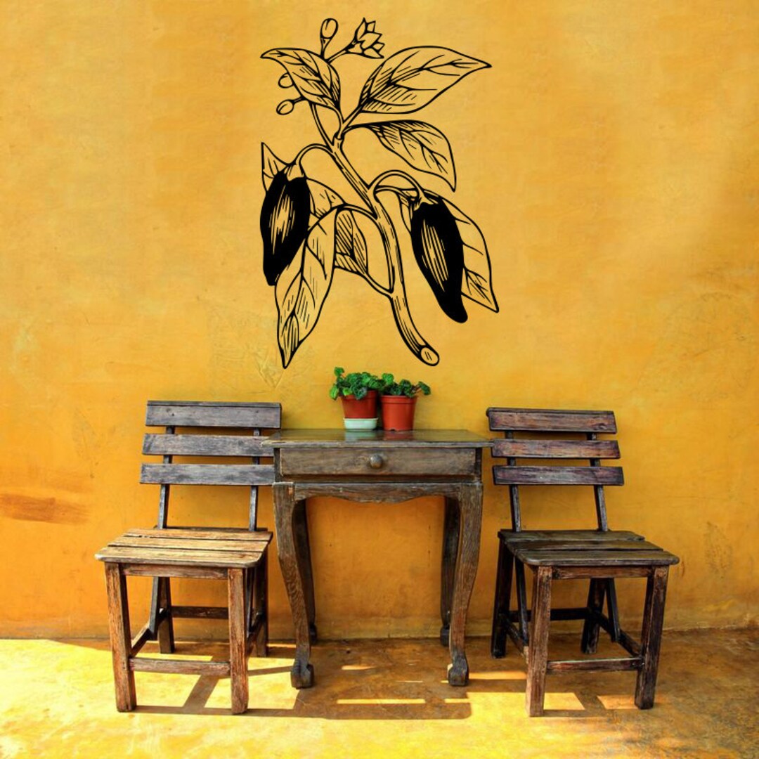 Chili Plant Pepper Food Floral Wall Sticker Vinyl Decal Mural Art Decor ...