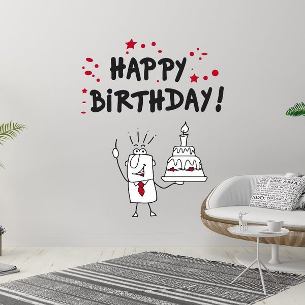 Happy Birthday Sticker - Etsy