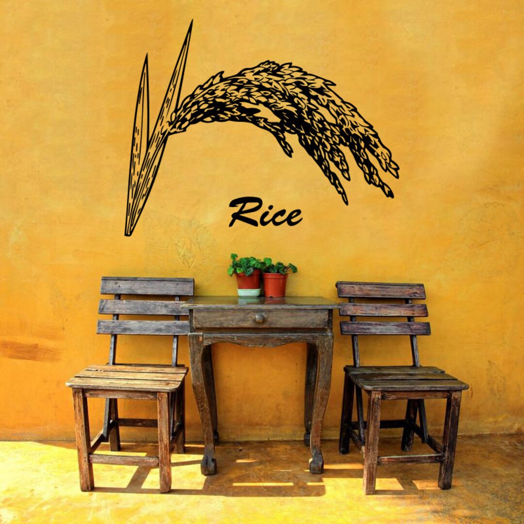 Rice Plant Food Wall Sticker Vinyl Decal Mural Art Decor LP7576 - Etsy