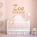 Zoe Girl Name Removable Vinyl Mural Floral Wall Art Nursery - Etsy