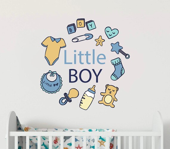 Little Boy Baby Shower Vinyl Decal Nursery Kids Room Wall - Etsy