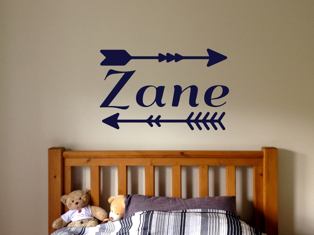 Zane Boy Name Arrows Nursery Kids Room Wall Sticker Vinyl - Etsy