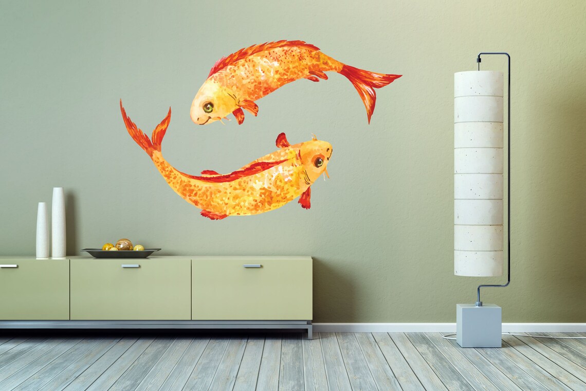 Koi Carp Fish Car Wall Sticker Vinyl Decal Mural Art Decor - Etsy