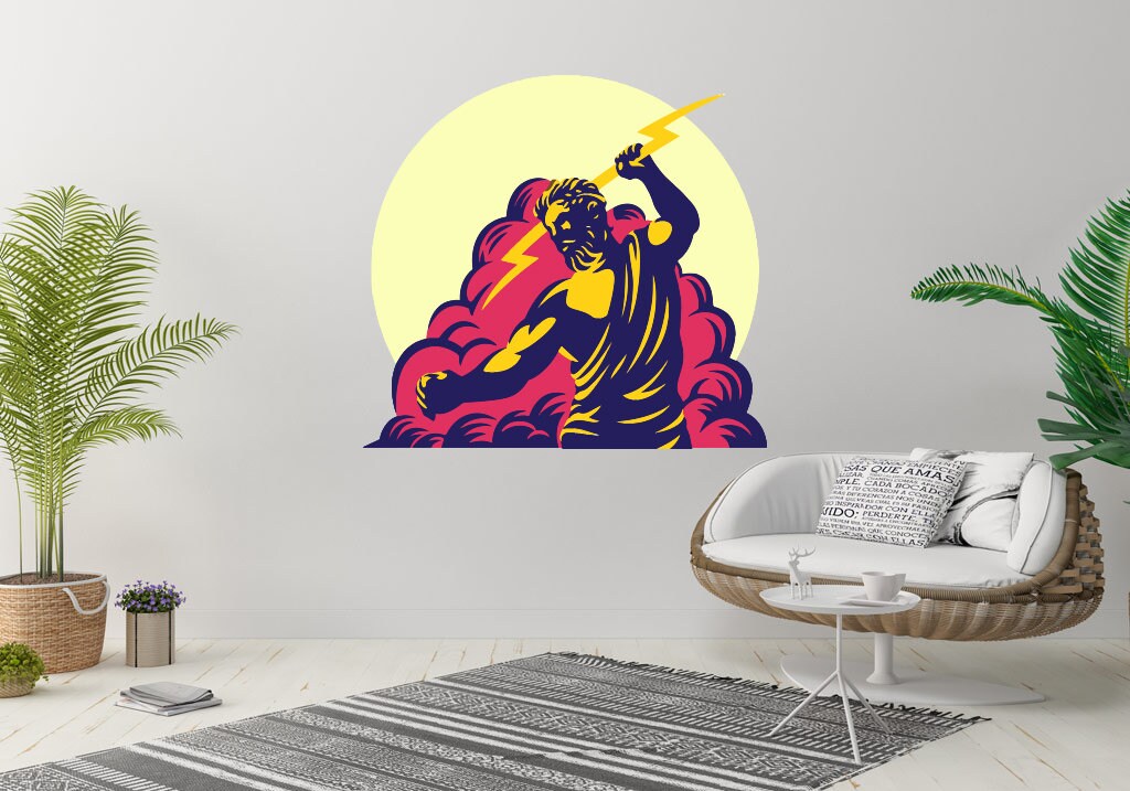 Zeus God Greek Mythology Car Wall Sticker Vinyl Decal Mural | Etsy