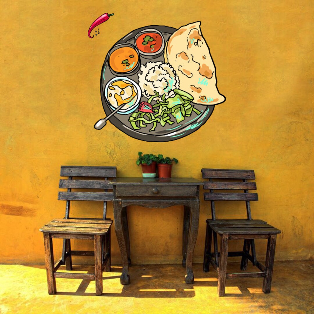 Indian Food Restaurant Logo Emblem Sign Car Wall Sticker Vinyl Decal ...