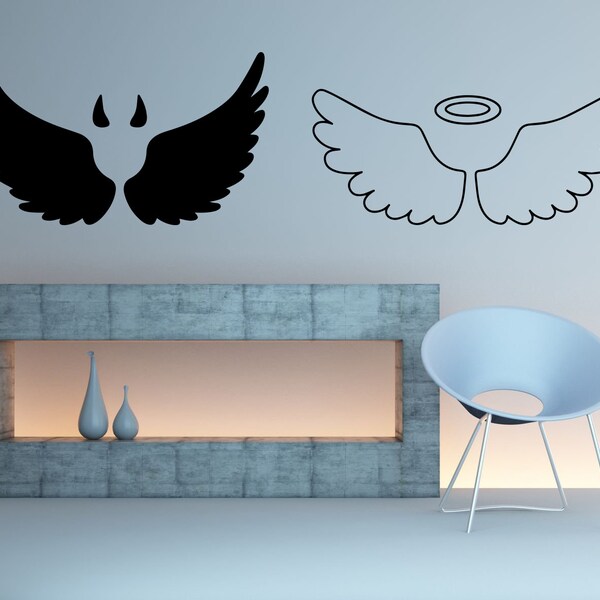 Angel Wings Wall Decal - Etsy