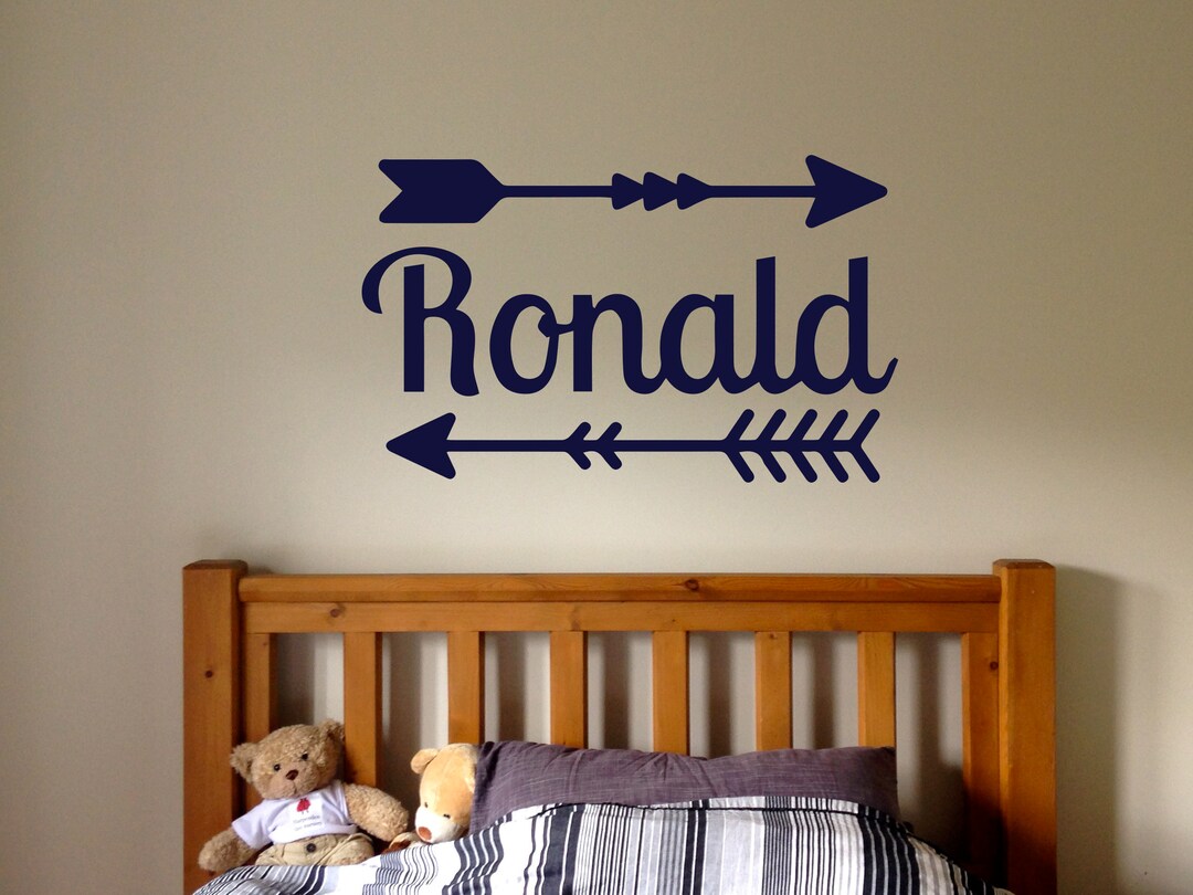 Ronald Boy Name Arrows Nursery Kids Room Wall Sticker Vinyl - Etsy