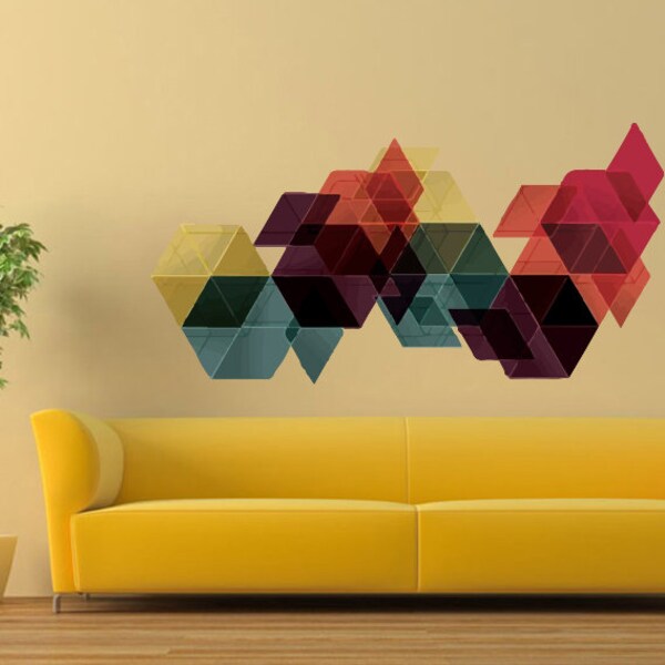 Abstract Wall Decal - Etsy