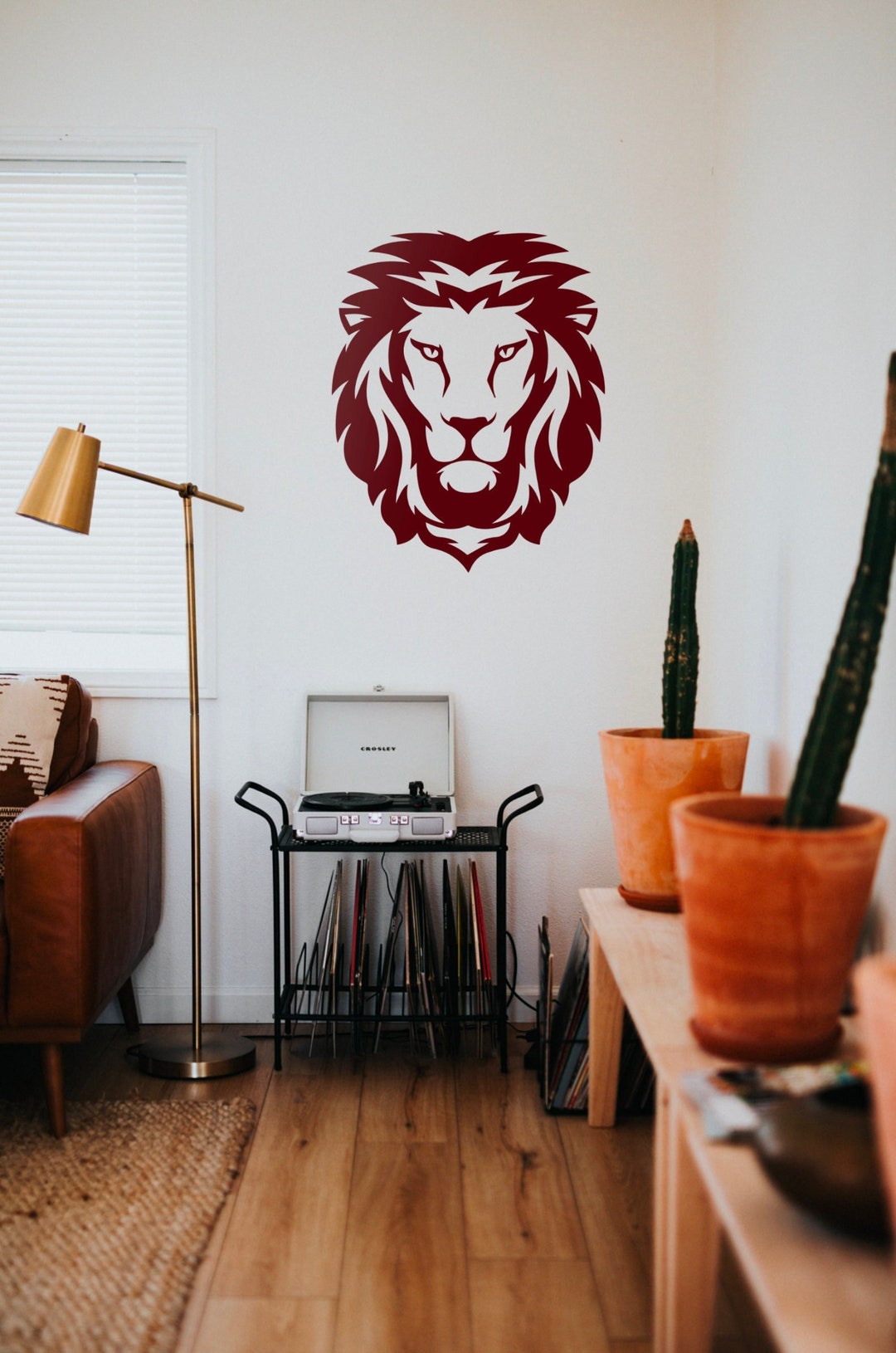 Lion Head Wall Decal Wild Animal Removable Wall Print Car Vinyl Wall ...