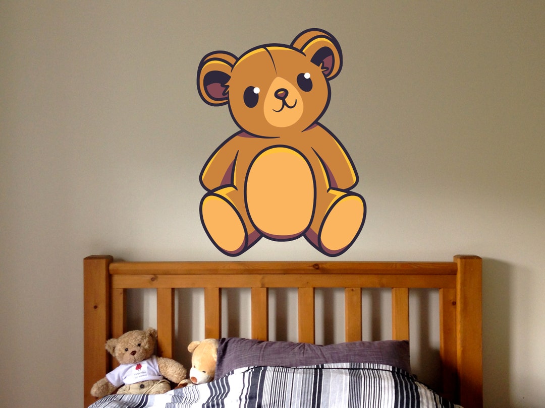 Teddy Bear Vinyl Decal Nursery Kids Room Animal Wall Poster Removable ...