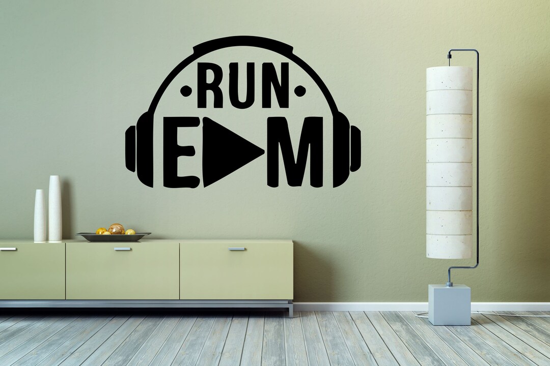 Music Sound EDM Headphones DJ Club Wall Sticker Vinyl Decal - Etsy