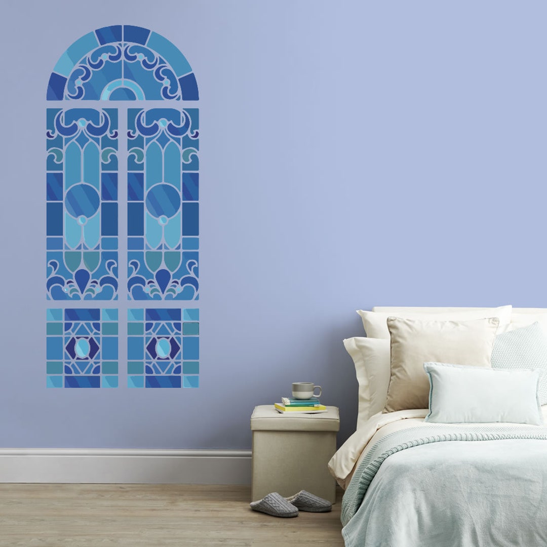 Windows Stained Glass Car Wall Sticker Vinyl Decal Mural Art Decor ...