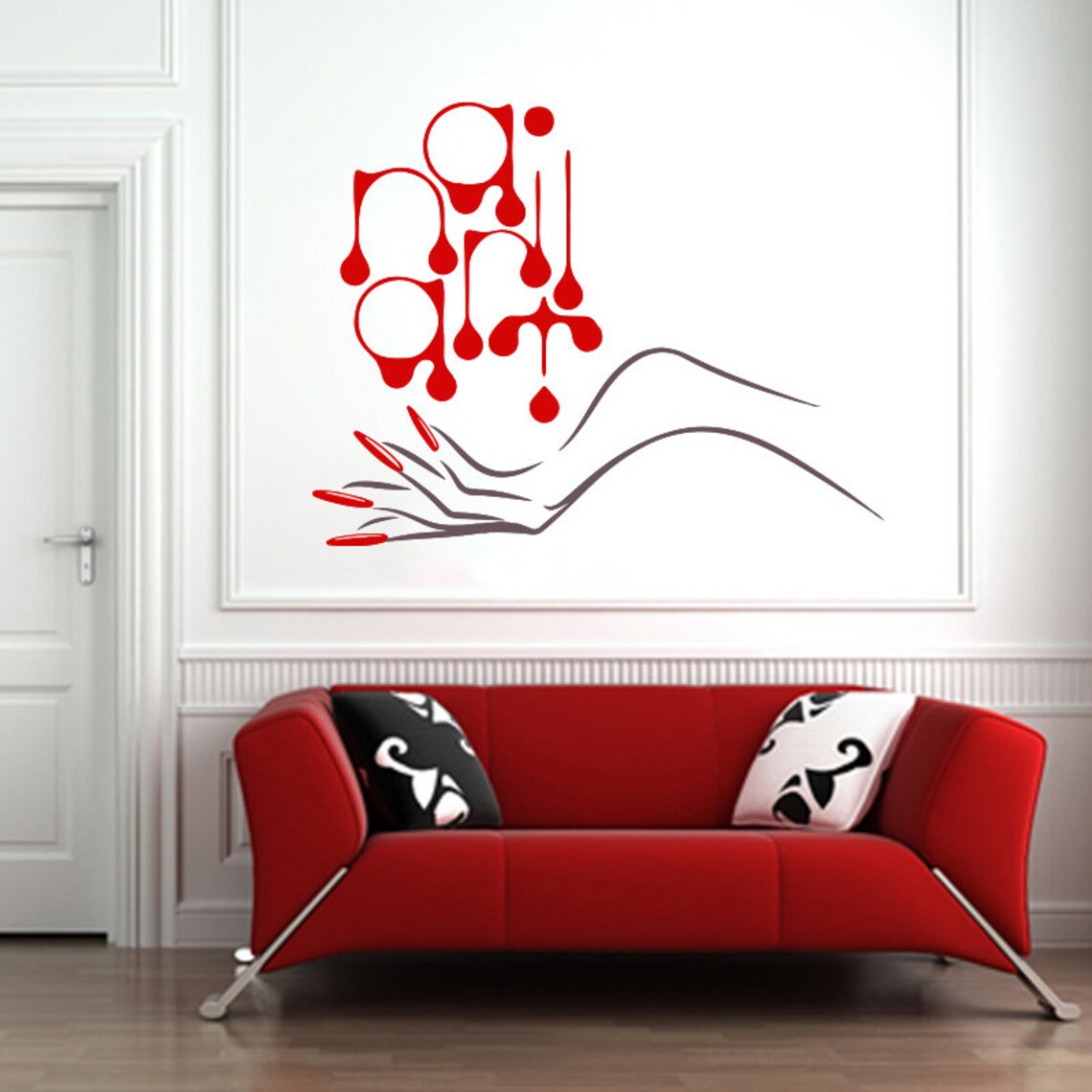 Nail Studio Beauty Salon Manicure Car Wall Sticker Vinyl Decal | Etsy