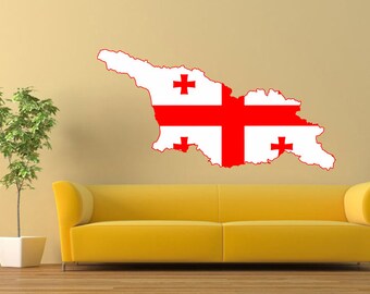 Georgia Country 6 Sticker E932 Country Decal Outline - Etsy