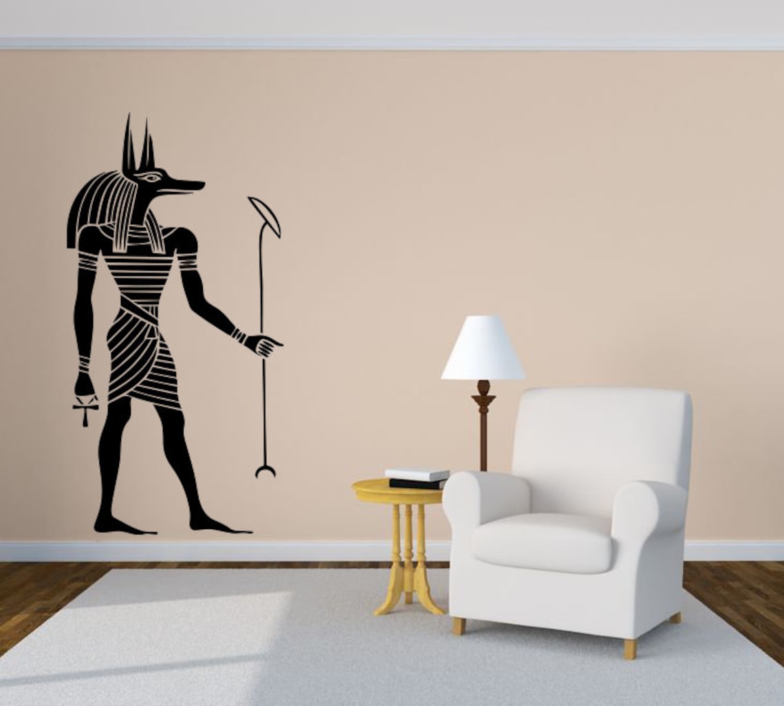 Egyptian God Anubis Wall Mural Ancient Egypt Pyramid Giza Wall | Etsy