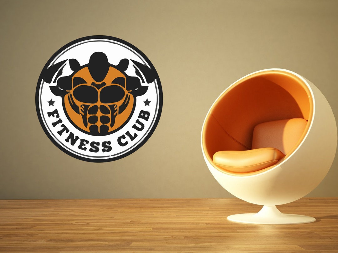 Gym Fitness Club Sport Workout Logo Sign Emblem Car Wall Sticker Vinyl ...