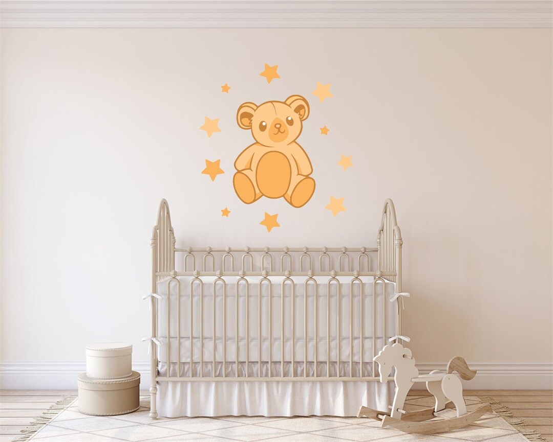 Teddy Bear Vinyl Decal Kids Room Baby Toy Large Wall Poster Removable ...