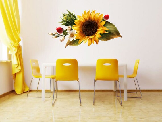 Sunflower Living Room and Bedroom Wall Decoration Flower | Etsy