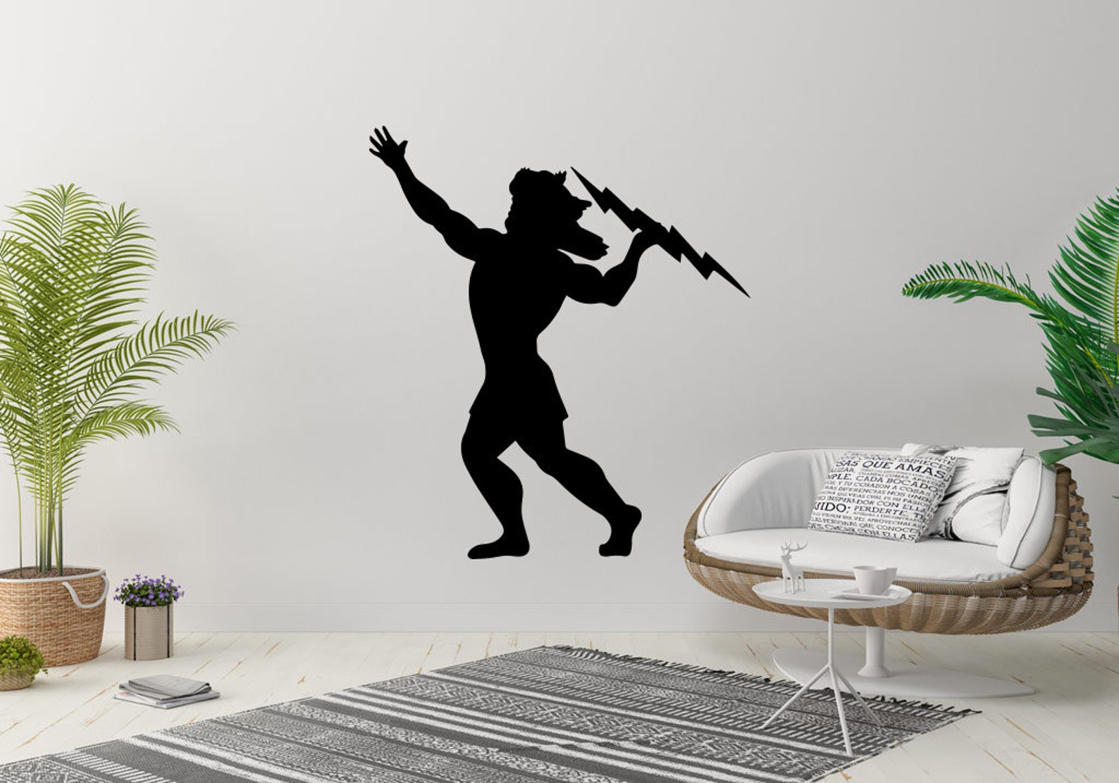 Zeus God Greek Mythology Silhouette Wall Sticker Vinyl Decal - Etsy