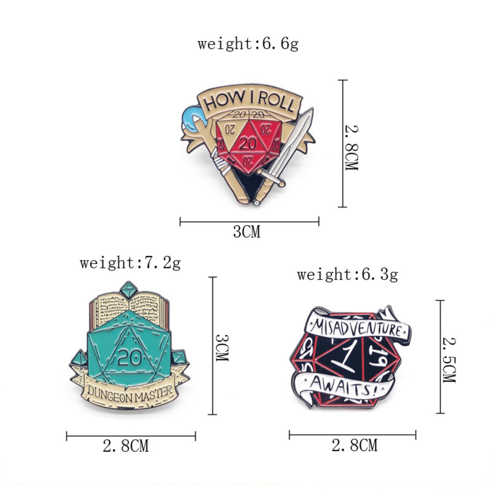 Dungeons And Dragons Pin-DND Enamel Pin-DND Pin-Anime Enamel | Etsy