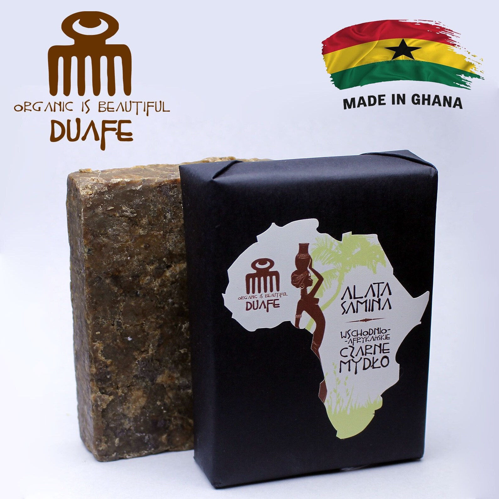 African Black Soap Alata Samina Premium Brand Nice Big Bar 5.29oz ...