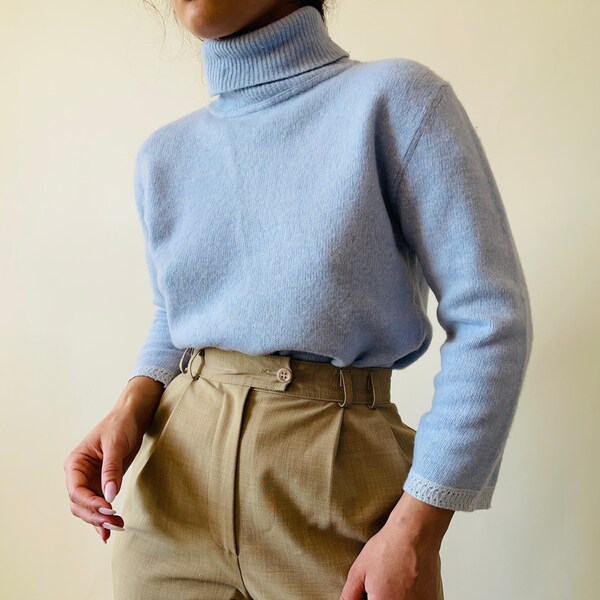 Blue Turtleneck - Etsy
