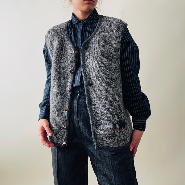 Grey Vest - Etsy
