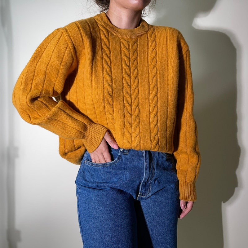 Orange Wool Sweater - Etsy