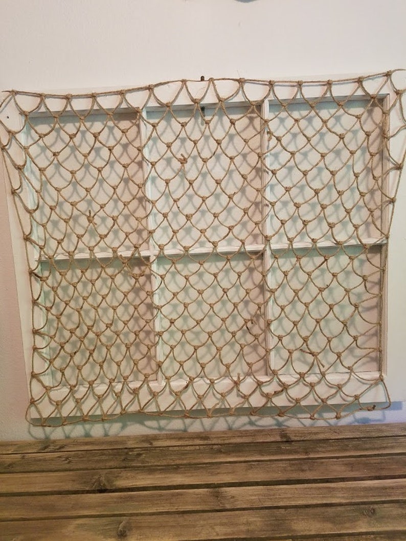 Fishing Net | Nautical Net | Knotted Twine Net | Net Decor | Nautical ...