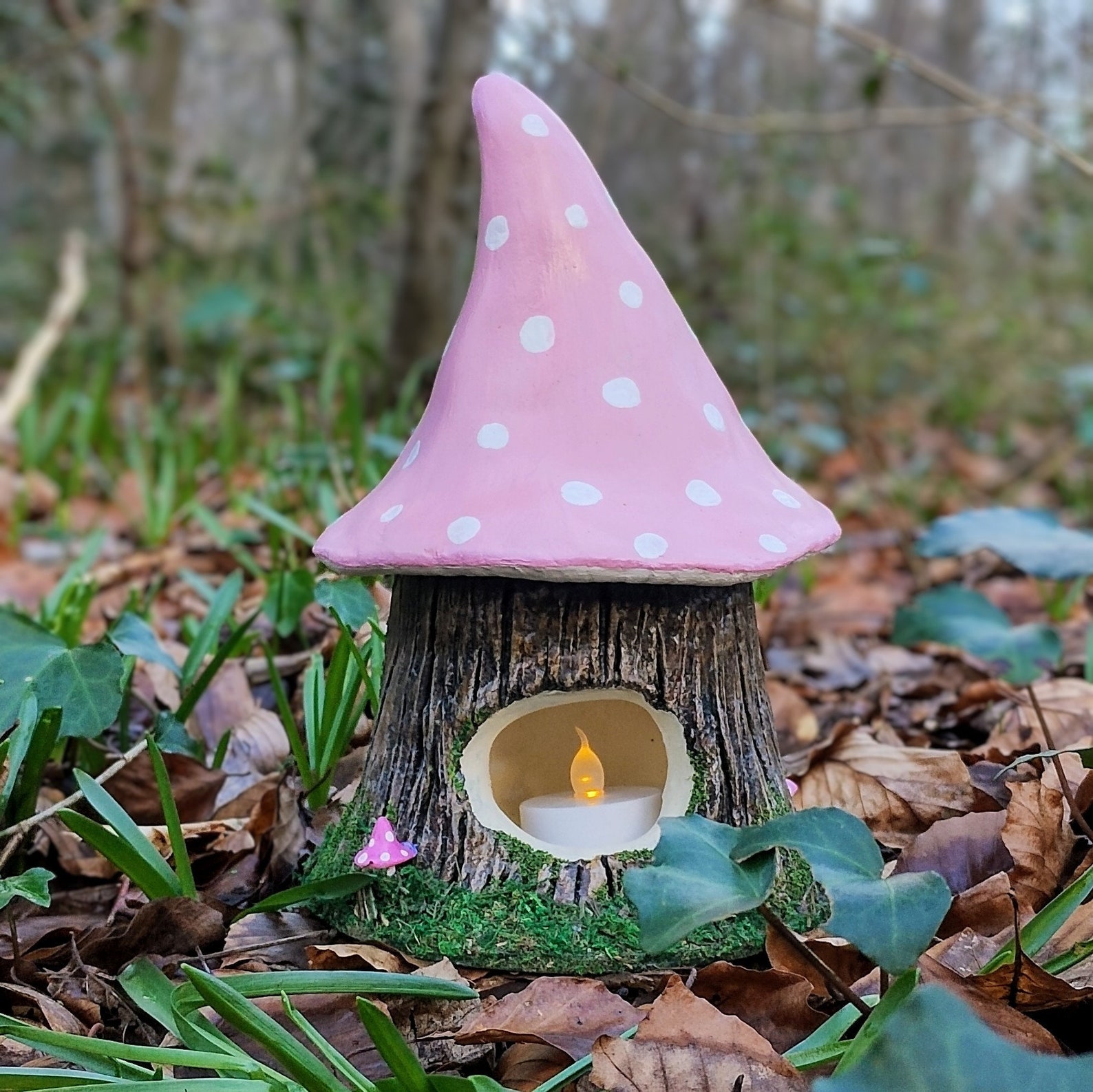 Fairy Tree House Pink Toadstool House Fairy Nightlight Girls Birthday ...