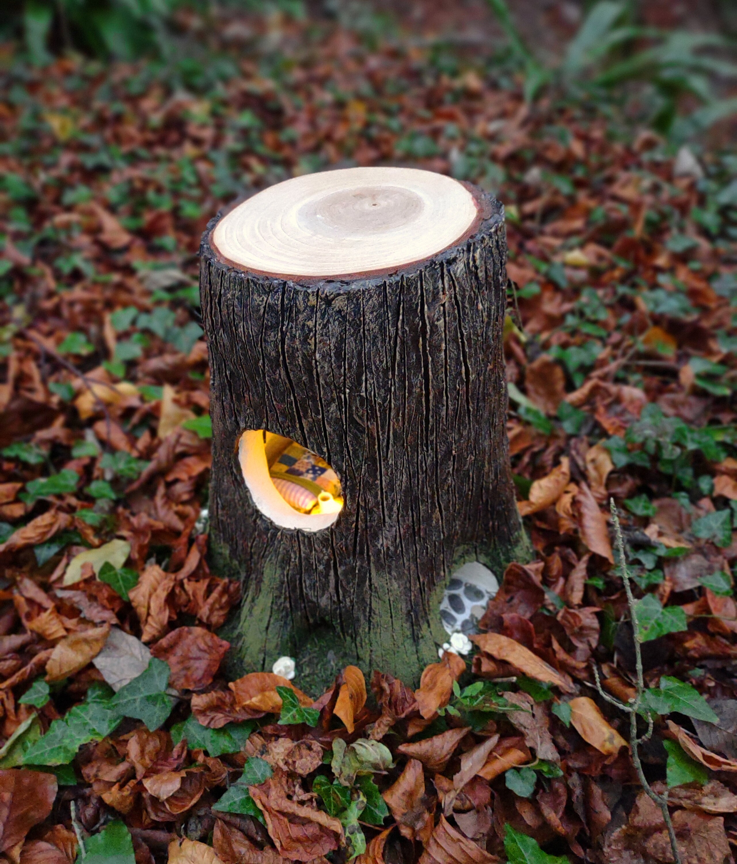 Made to Order: Beautiful Fairy Tree House Tree Stump Night Light ...