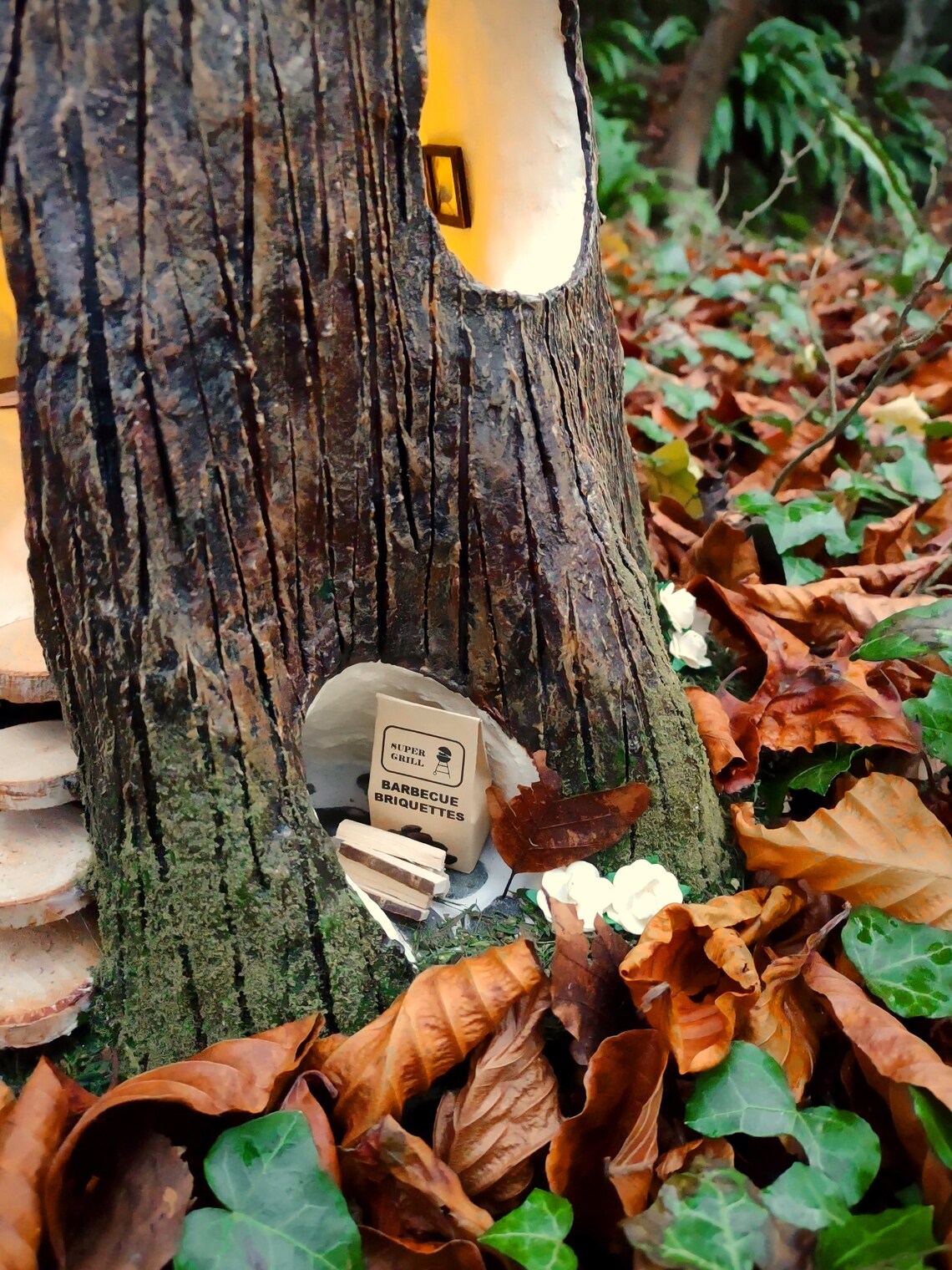 Made to Order: Beautiful Fairy Tree House Tree Stump Night Light ...